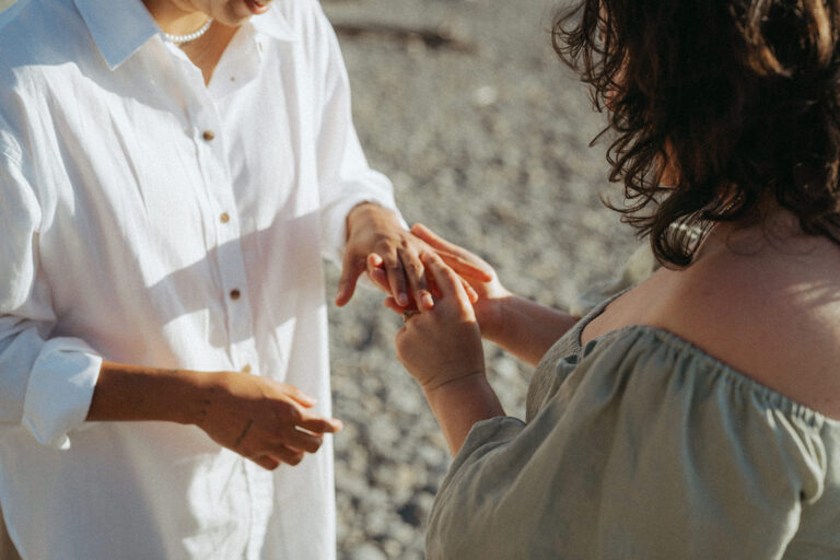 Nancy + Kacia's Ruby Beach Engagement Session