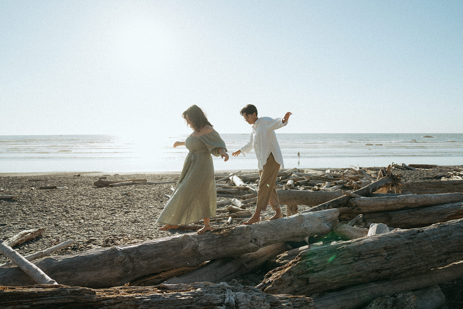 Nancy + Kacia's Ruby Beach Engagement Session