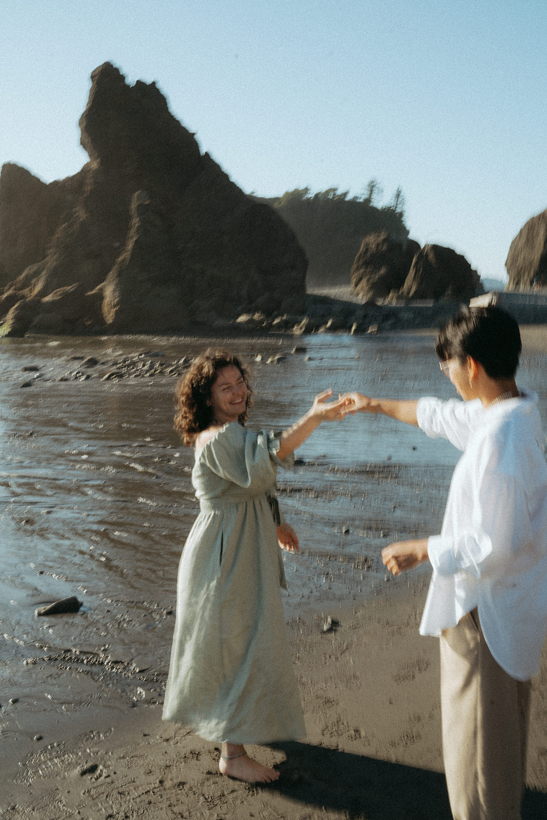 Nancy + Kacia's Ruby Beach Engagement Session
