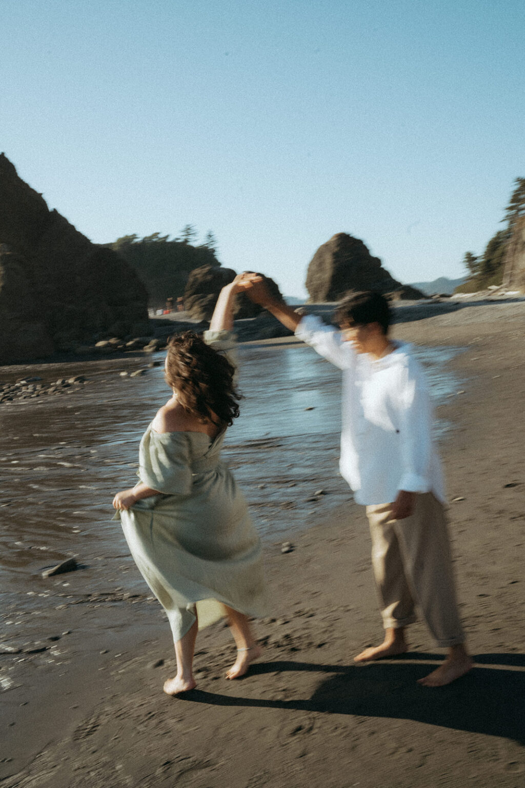 Nancy + Kacia's Ruby Beach Engagement Session