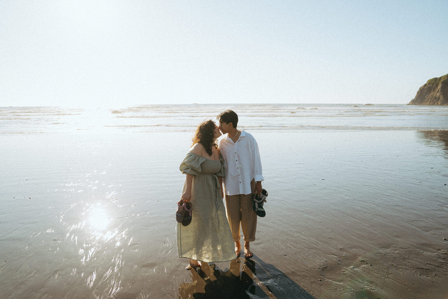 Nancy + Kacia's Ruby Beach Engagement Session
