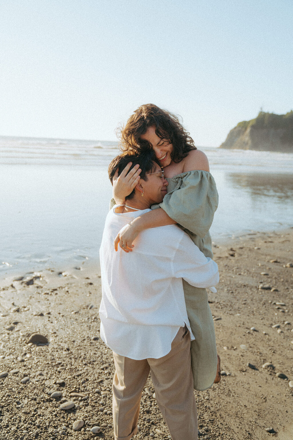 Nancy + Kacia's Ruby Beach Engagement Session